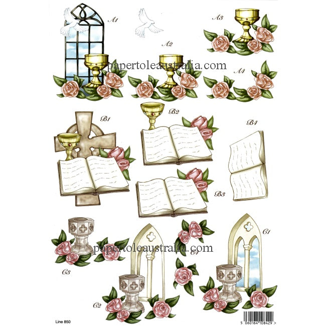 3D850 Die Cut - Christening & Communion – Scrapmatts & Papertole Australia