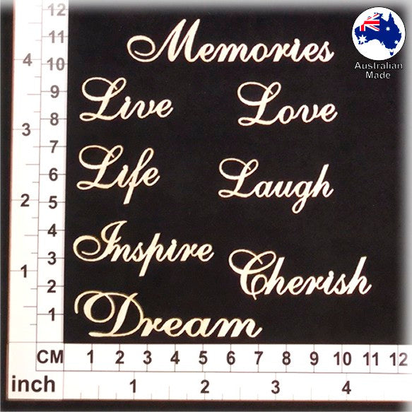 CB1134 Assorted Words 01 Scrapmatts Chipboard – Scrapmatts & Papertole ...